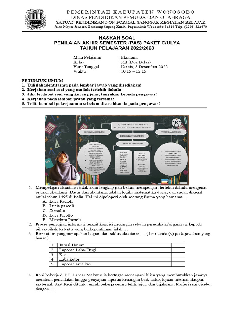 Soal Pas 2022.2023 Eko - Xii | PDF