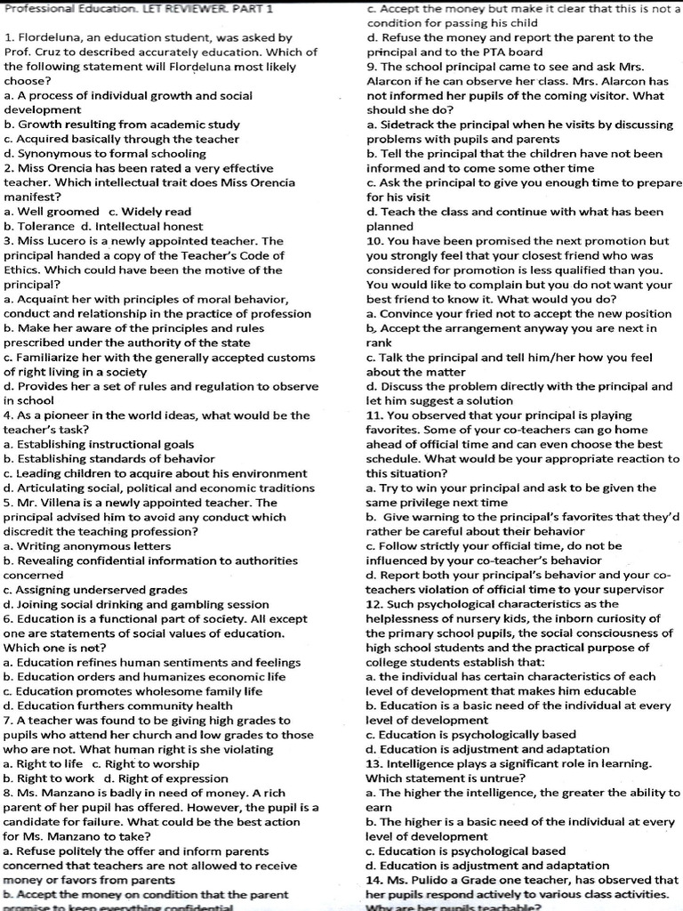 Prof Ed Part 1 Pdf
