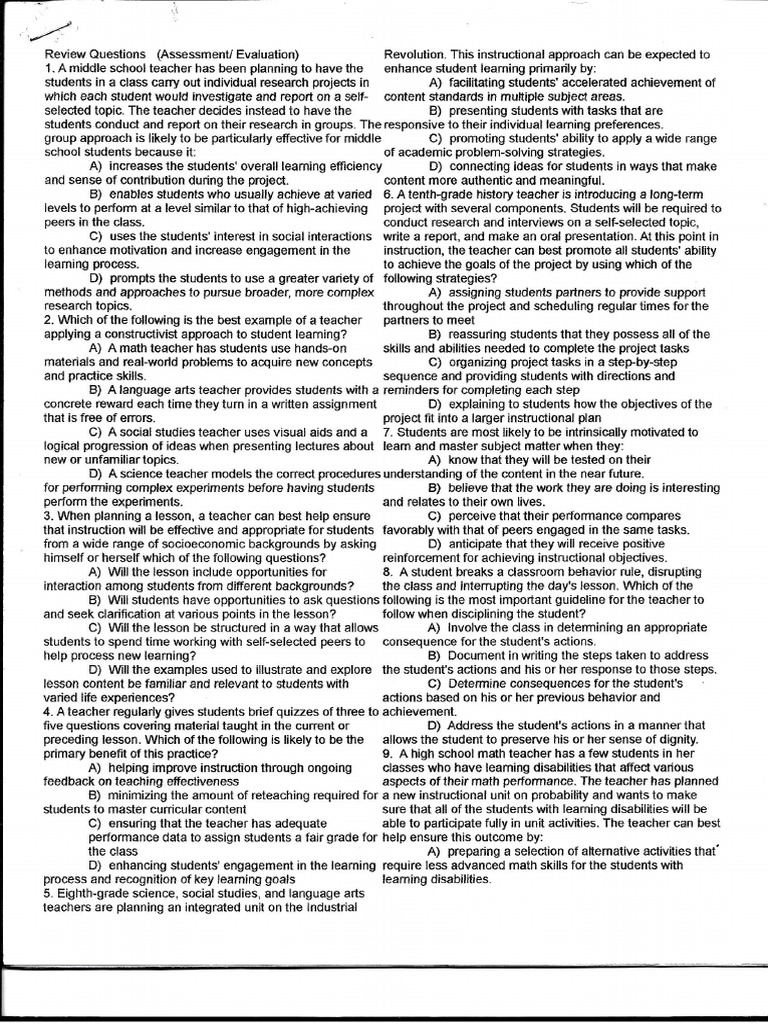 Profesional Educ. Assessment LET Review | PDF