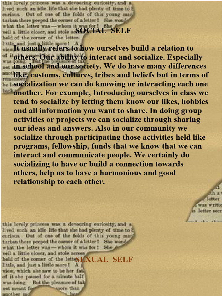 Social Self | PDF | Feeling | Mind