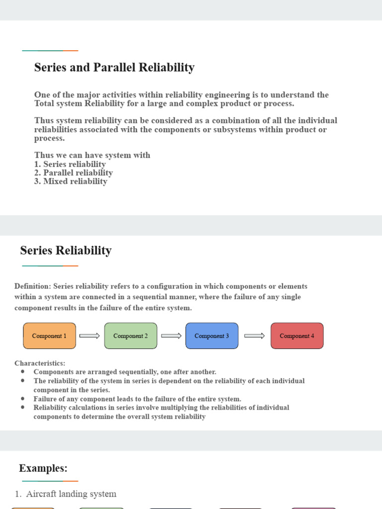 Series and Parallel Reliability | PDF | Reliability Engineering | System