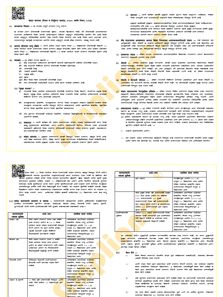 Abstract of The Contract Labour (Regulation and Abolition) Act, 1970 ...