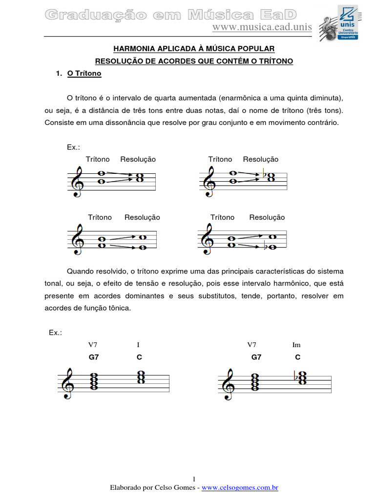 Ex Tritono Resolucao Tritono Resolucao T | PDF | Acorde (música ...