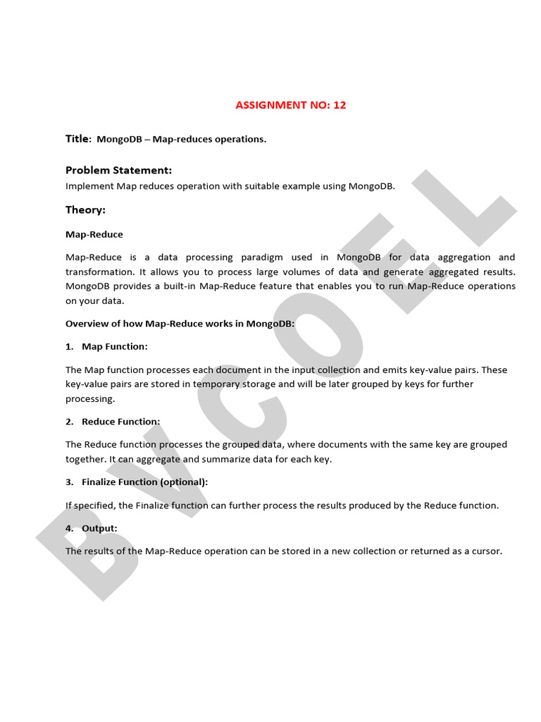 DMSL Assignment 12 | PDF | Map Reduce | Computer Data