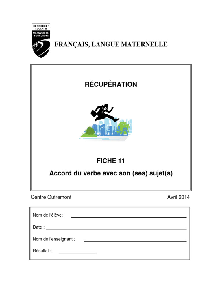 Accord du verbe et sujet en français | PDF | Nombre grammatical | Sujet ...