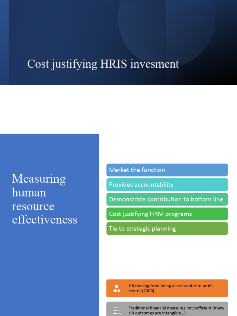 Chapter 6 Cost Justifying HRIS Invesments | PDF | Cost–Benefit Analysis ...
