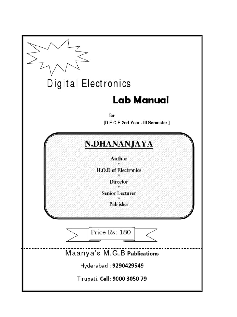 Digital Electronics Lab Manual | PDF | Logic Gate | Digital Electronics