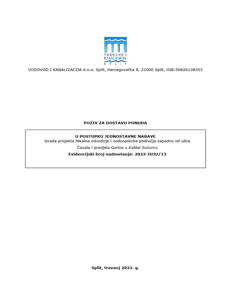 Dokumentacija o Nabavi | PDF