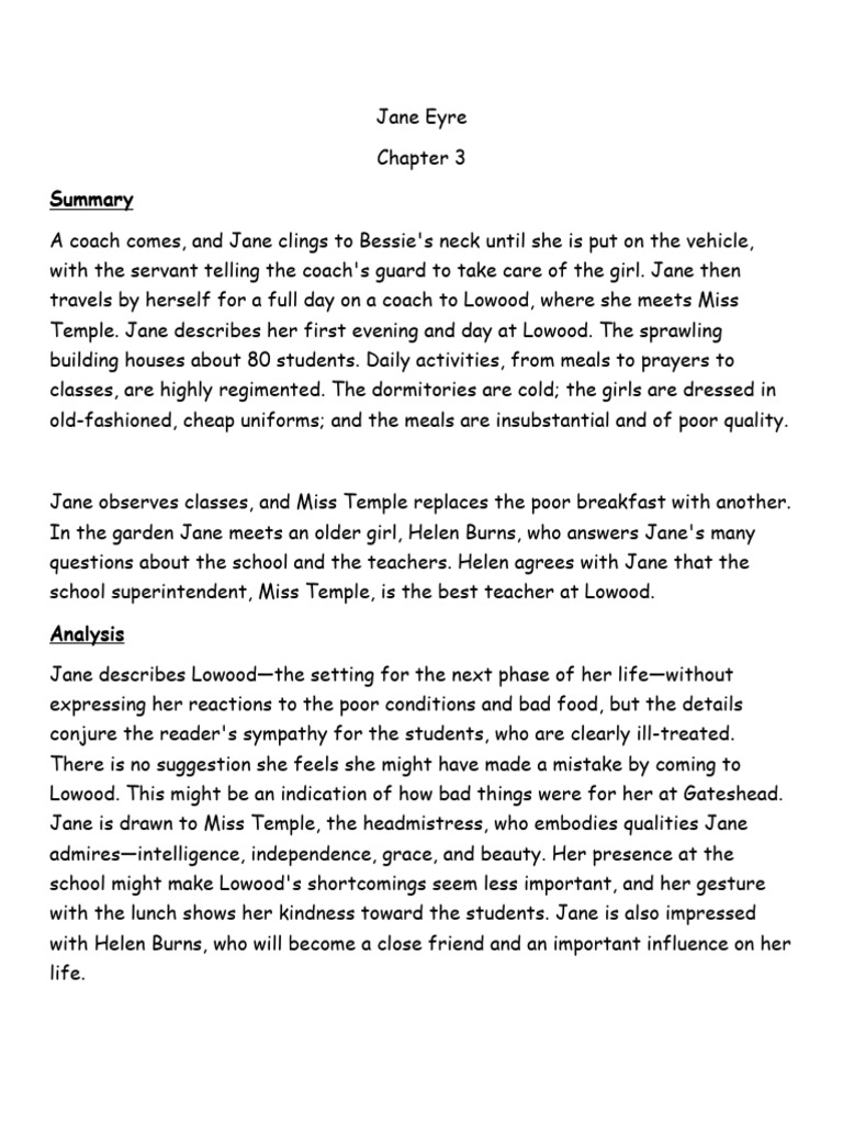 Jane Eyre Chapter 3 | PDF | Jane Eyre