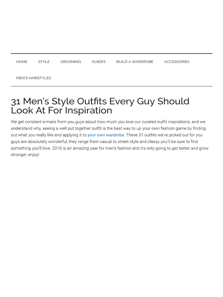 31 Men S Style Outfits Every Guy Should Look At For Inspiration