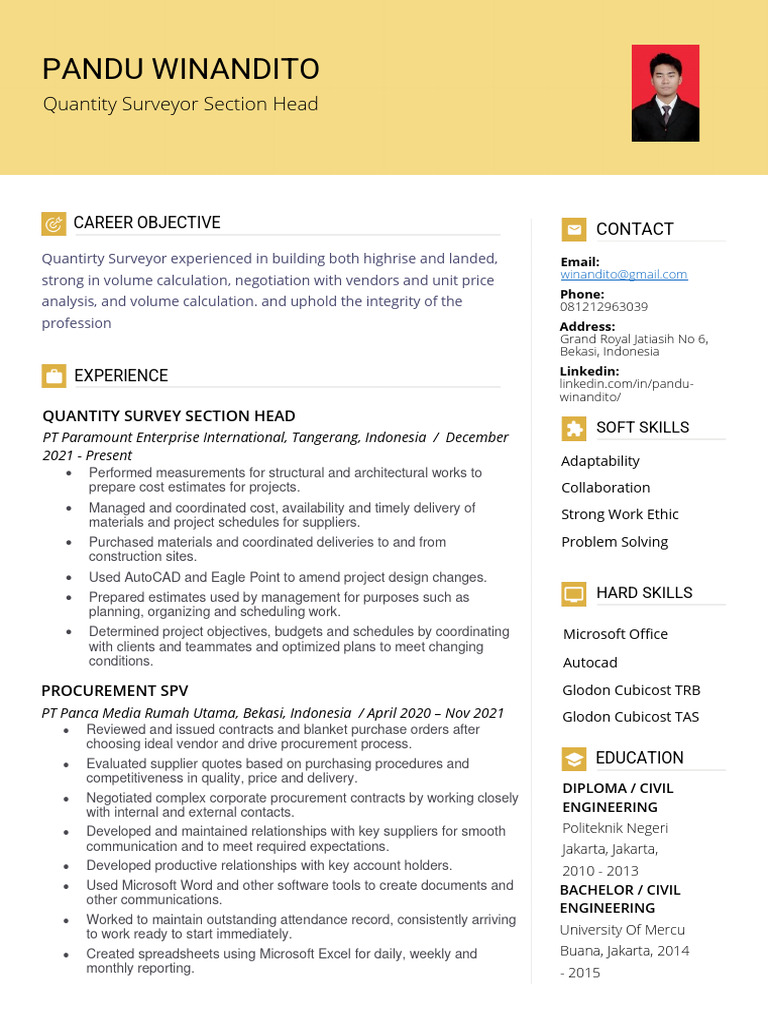 Cv-Pandu Winandito-2022 | PDF | Procurement | Supply Chain