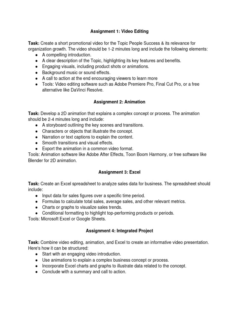 Intern Assignments - People Success | PDF