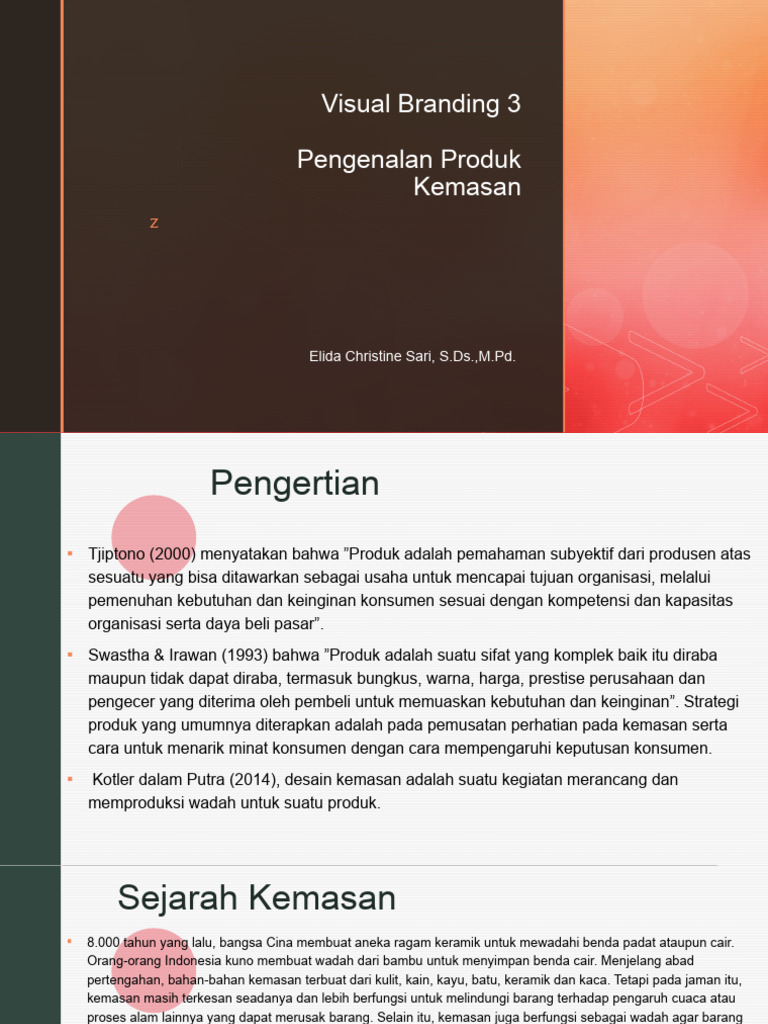 Visual Branding 3 (Pengenalan Produk Kemasan) | PDF