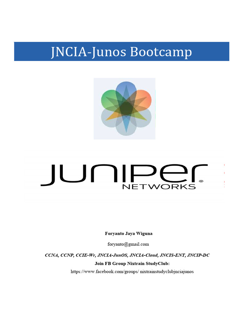 JNCIA JunOS Lab Guide Bootcamp | PDF | Radius | Routing