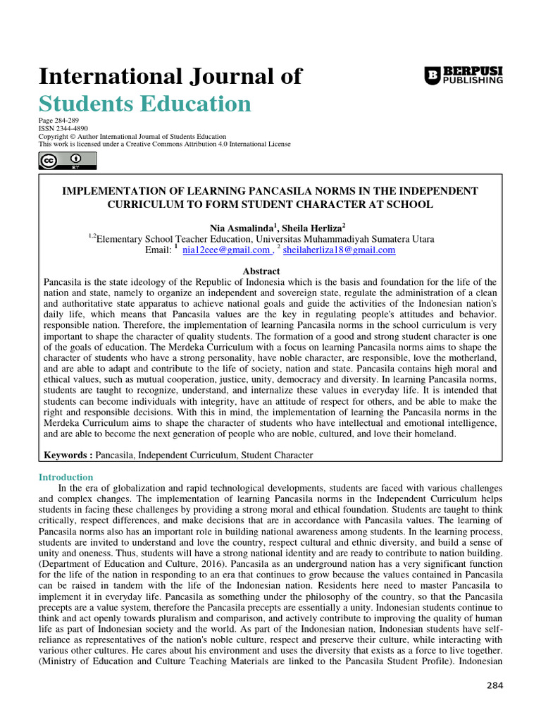 Hal 284-289 Jurnal Nia Asmalinda Dan Sheila Herliza | PDF | Learning | Teachers