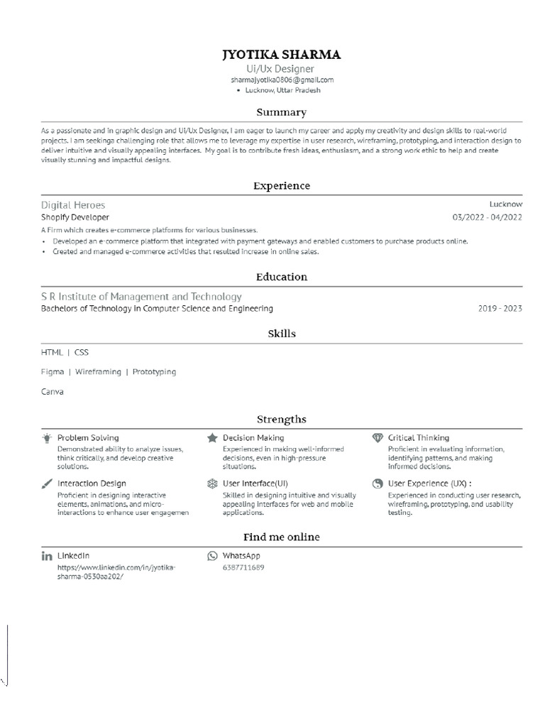 Figma Resume | PDF