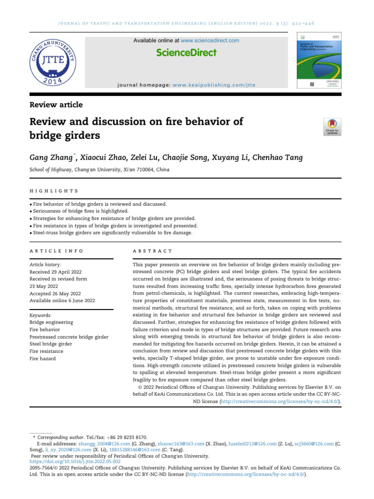 Bridge Fire Safety Insights | PDF | Concrete | Prestressed Concrete