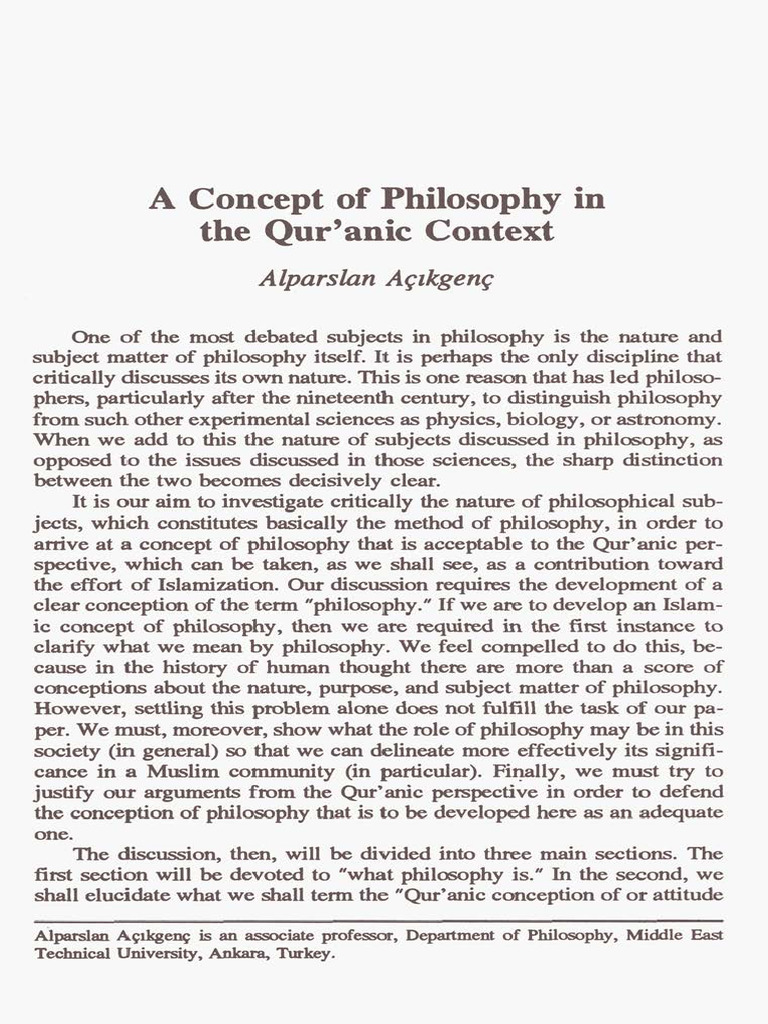 Qur'anic Perspective on Philosophy | PDF | Metaphysics | Positivism