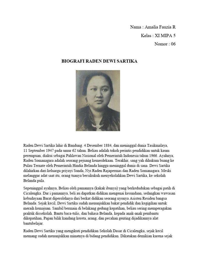 Sejarah Biografi RDS | PDF