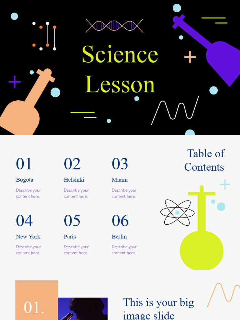 Lab Science Lesson Presentation Purple Variant | PDF | Infographics ...