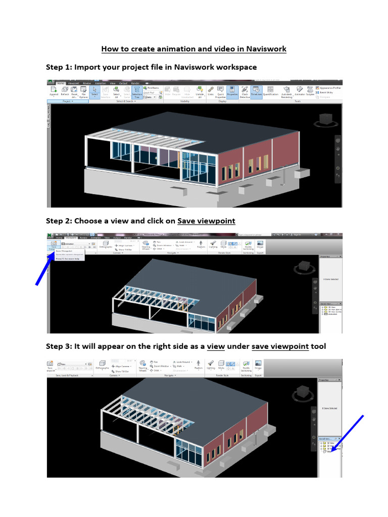 Navisworks Animation Workflow Video Size Updated | PDF | Computers
