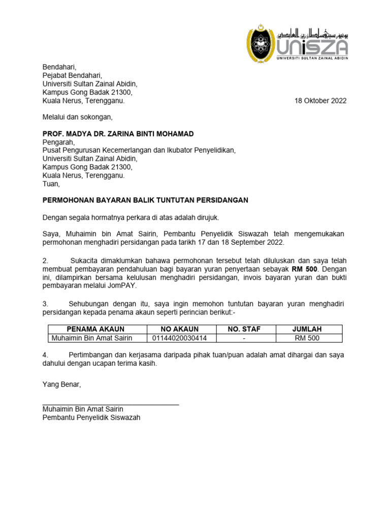 Surat Bayaran Balik | PDF