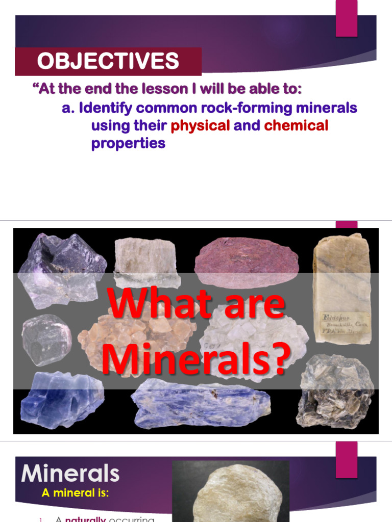 Earth Science Minerals | PDF | Minerals | Chemical Substances
