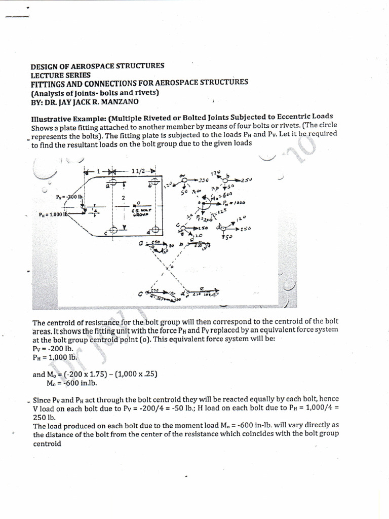 Analysis of Joints Bolts and Rivets | PDF