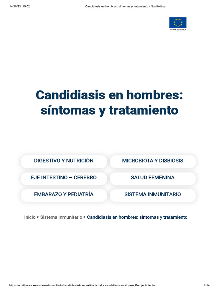 Candidiasis en hombres: síntomas y tratamiento | PDF | Candidiasis ...