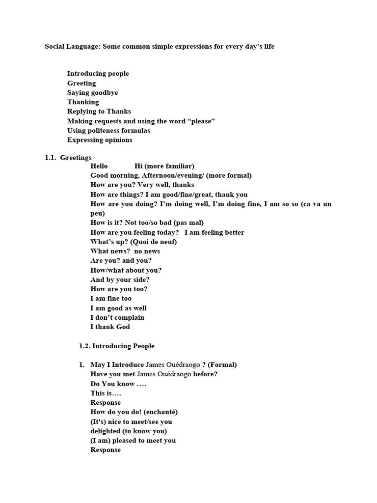 Social Language | PDF