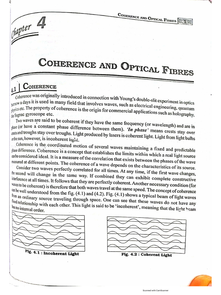 Unit-3, Coherence and Optical Fibre | PDF