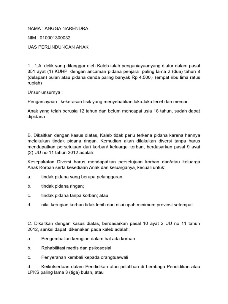 Uas Perlindungan Anak | PDF