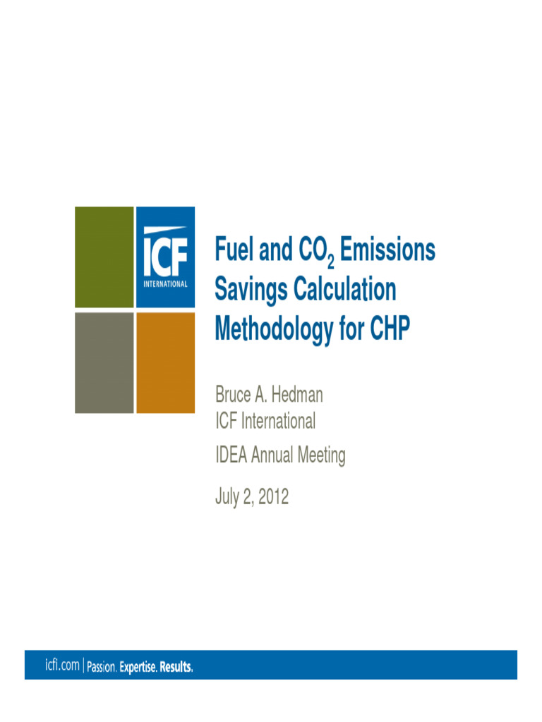 Fuel And Co2 Emissions Savings Calculation Methodology For Chp Pdf Cogeneration