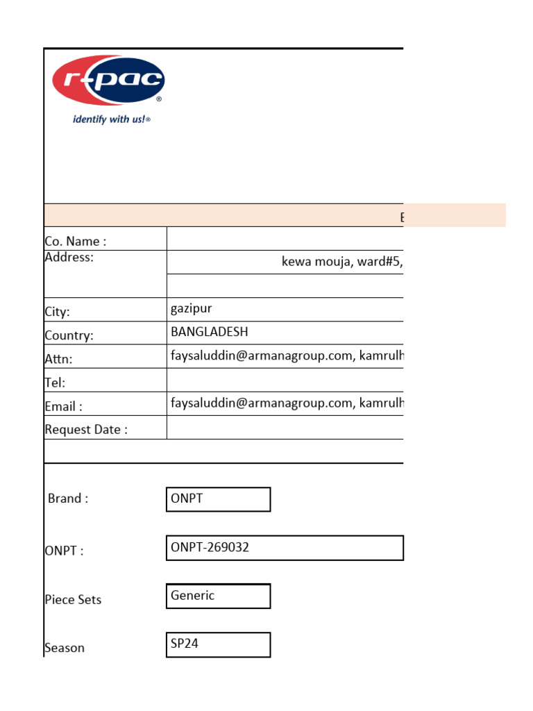 Gap All Brand Manual CDPO Order Form - 28!09!2023 220063 | PDF | Computing