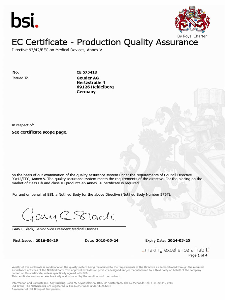 Geuder Annex V MDD CE 575413 | PDF | Ophthalmology | Medical Device