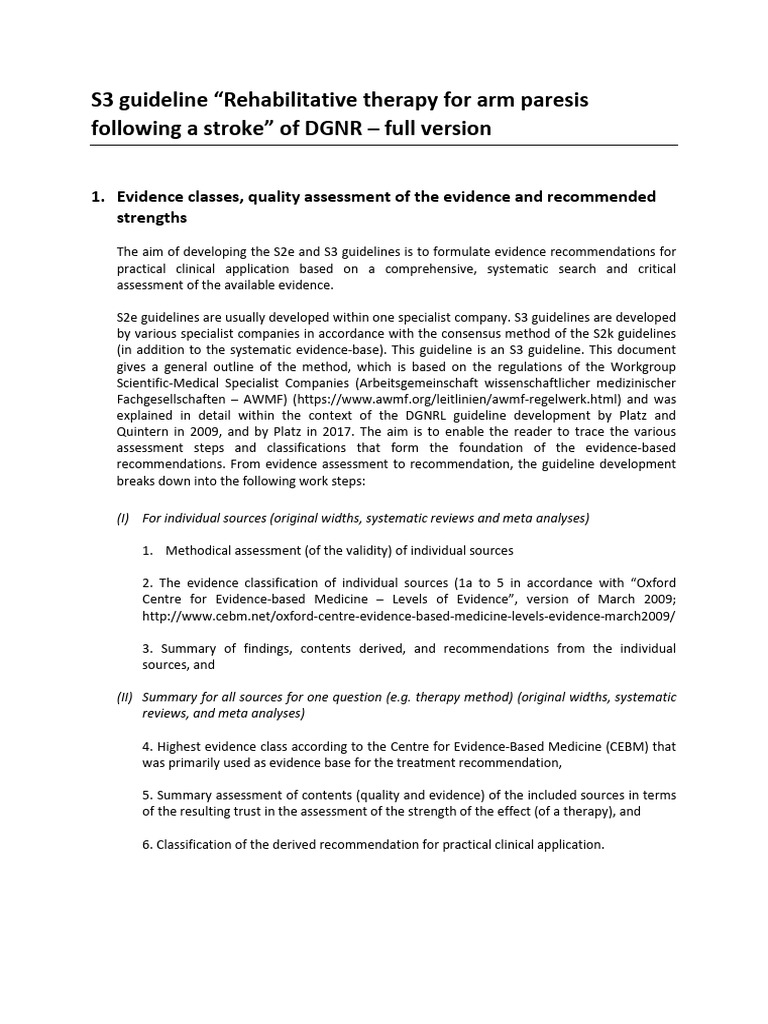 DGNR S3 Guideline English Translation | PDF | Evidence Based Medicine | Systematic Review