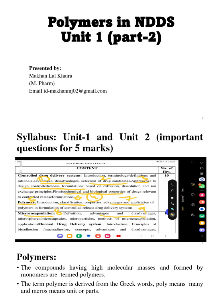 Polymers in NDDS - 1.1 | PDF | Polymers | Polyethylene