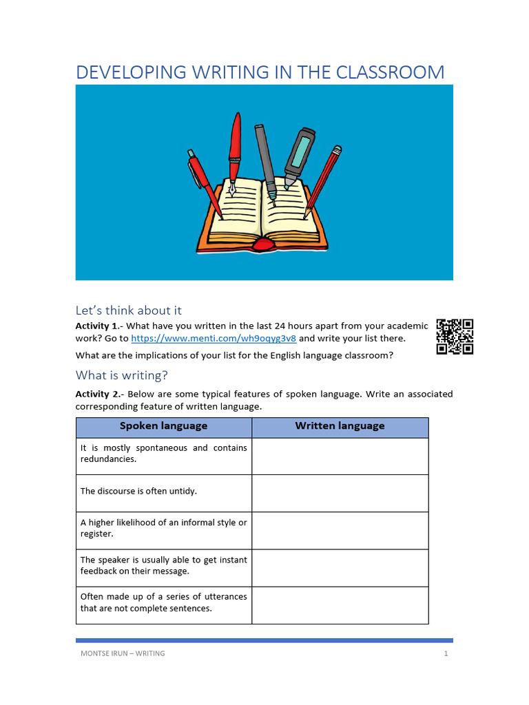 Worksheet Writing 2022 | PDF | Cognition | Learning