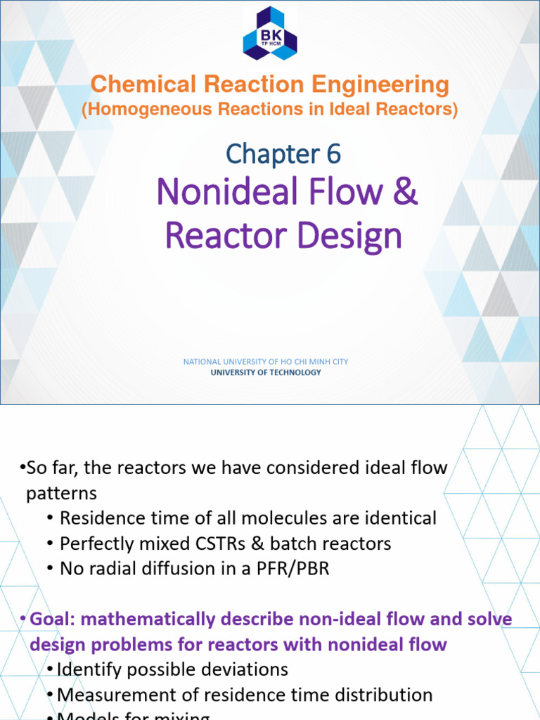 Nonideal Flow in Chemical Reactors | PDF | Chemistry | Continuum Mechanics