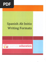 Spanish Ab Initio Writing Formats | PDF | Linguistics | Grammar