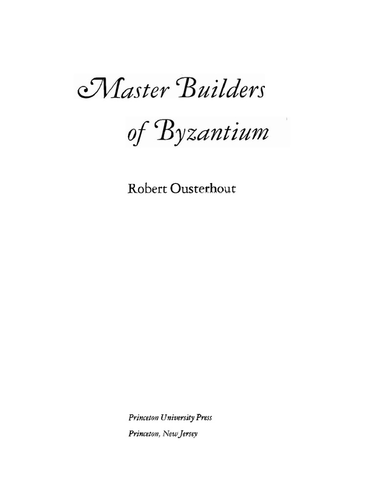 Ousterhout MasterBuilders Chapter2 | PDF | Byzantine Empire | Mosaic