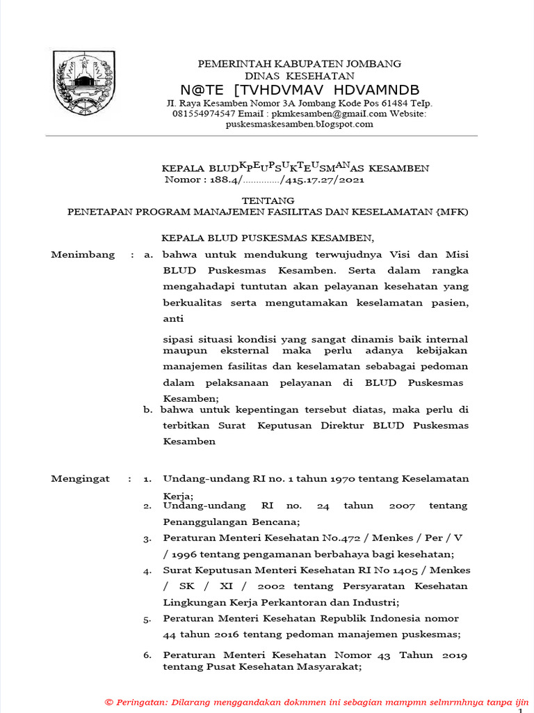 PDF 1411 SK Penetapan Program MFK - Compress | PDF