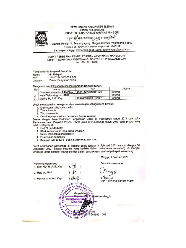 3.2.1.b 03 SURAT LIMPAH WEWENANG DOKTER-PERAWAT, FARMASI-PERAWAT BIDAN ...