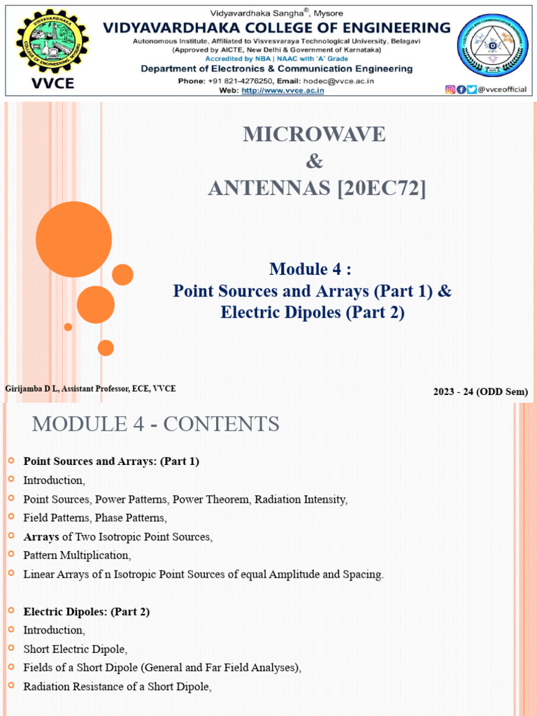Module 4 Point Sources And Arrays Pdf Antenna Radio