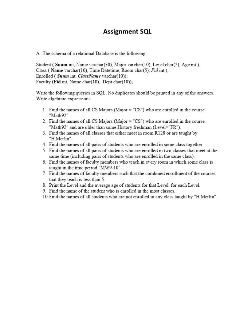 HW SQL2 | Download Free PDF | Relational Model | Data Management Software