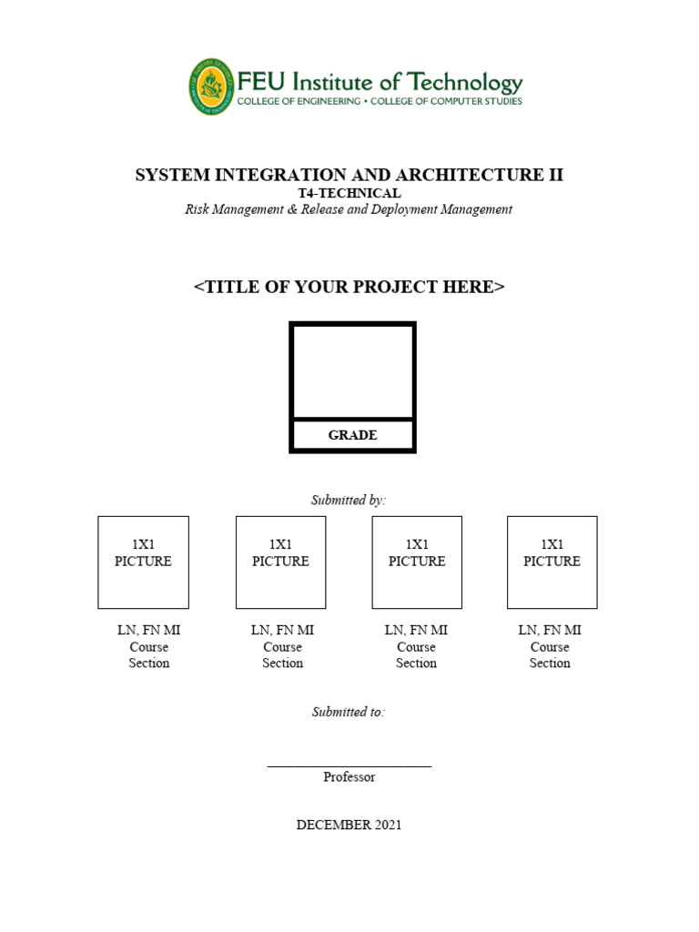 T4-TECHNICAL Risk Management & Release and Deployment Management-1 ...