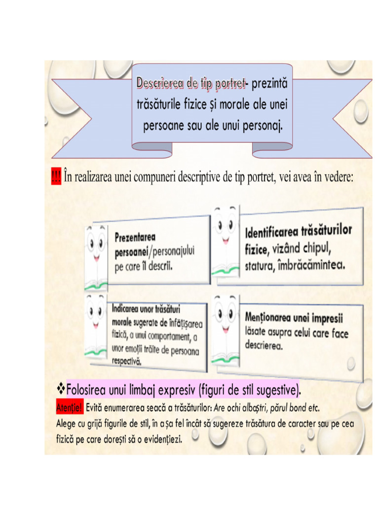 Notiuni Teoretice - Textul Descriptiv | PDF