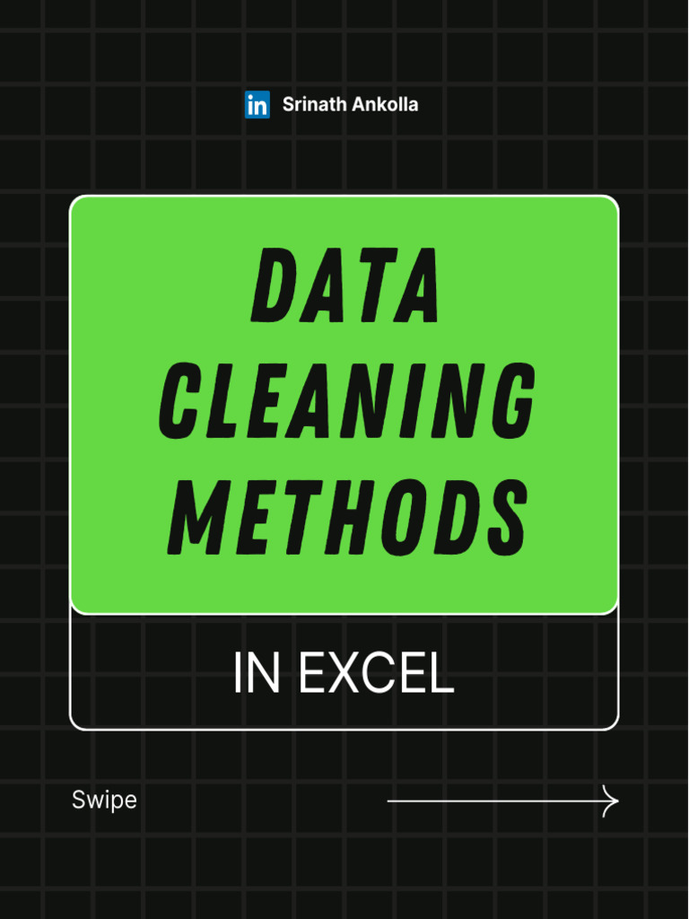 Data Cleaning Methods in Excel | PDF | Microsoft Excel | Data