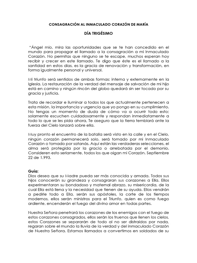 Dia 30 Trigésimo - Oracion | PDF | Oración | María, madre de Jesús