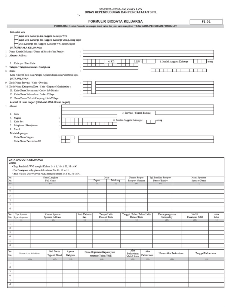 61formulir F1 01 | PDF